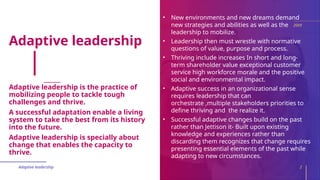 Adaptive leadership in any kind of setup | PPTX
