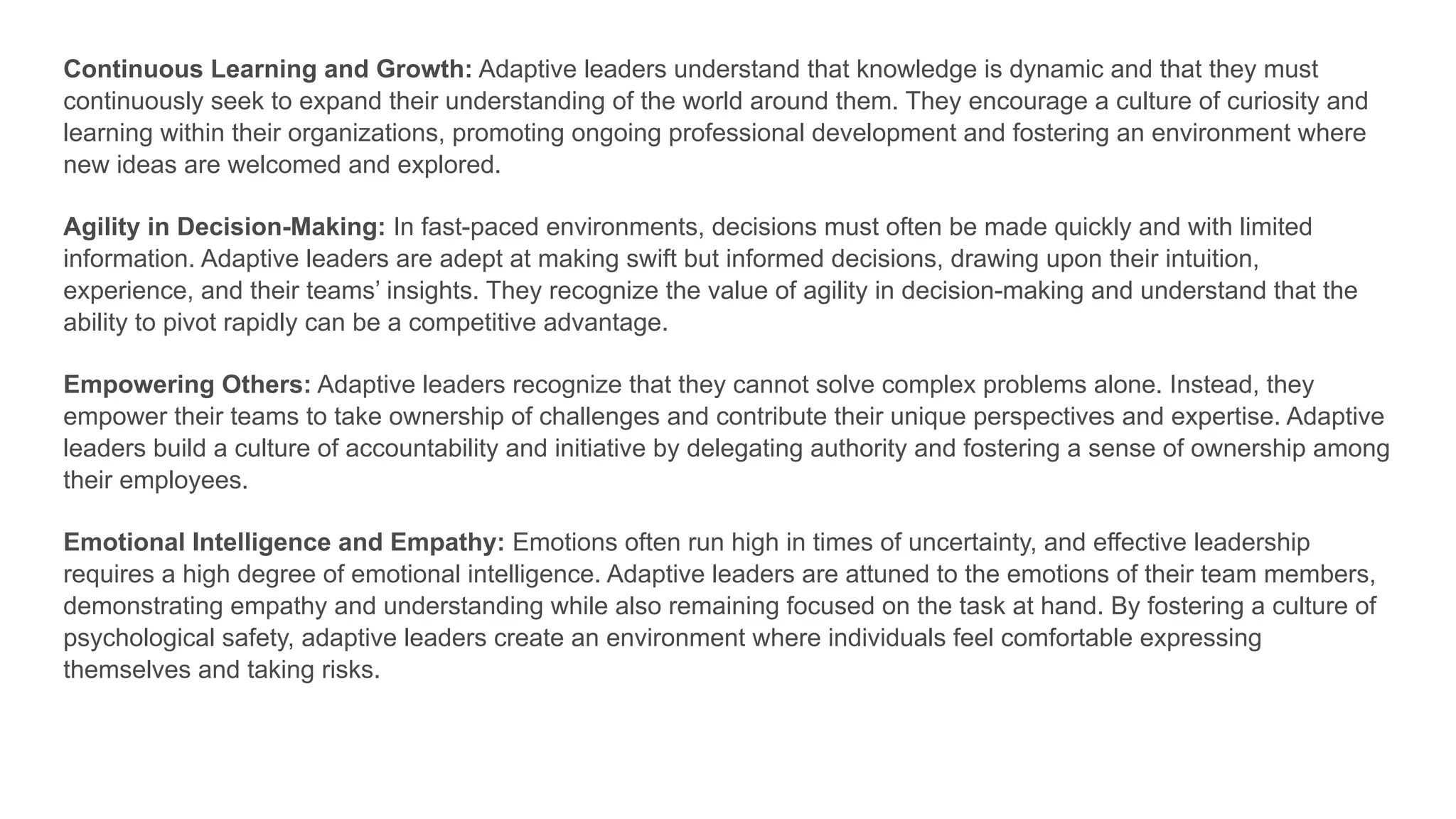 Adaptive Leadership Responding to Complex Challenges with Flexibility ...