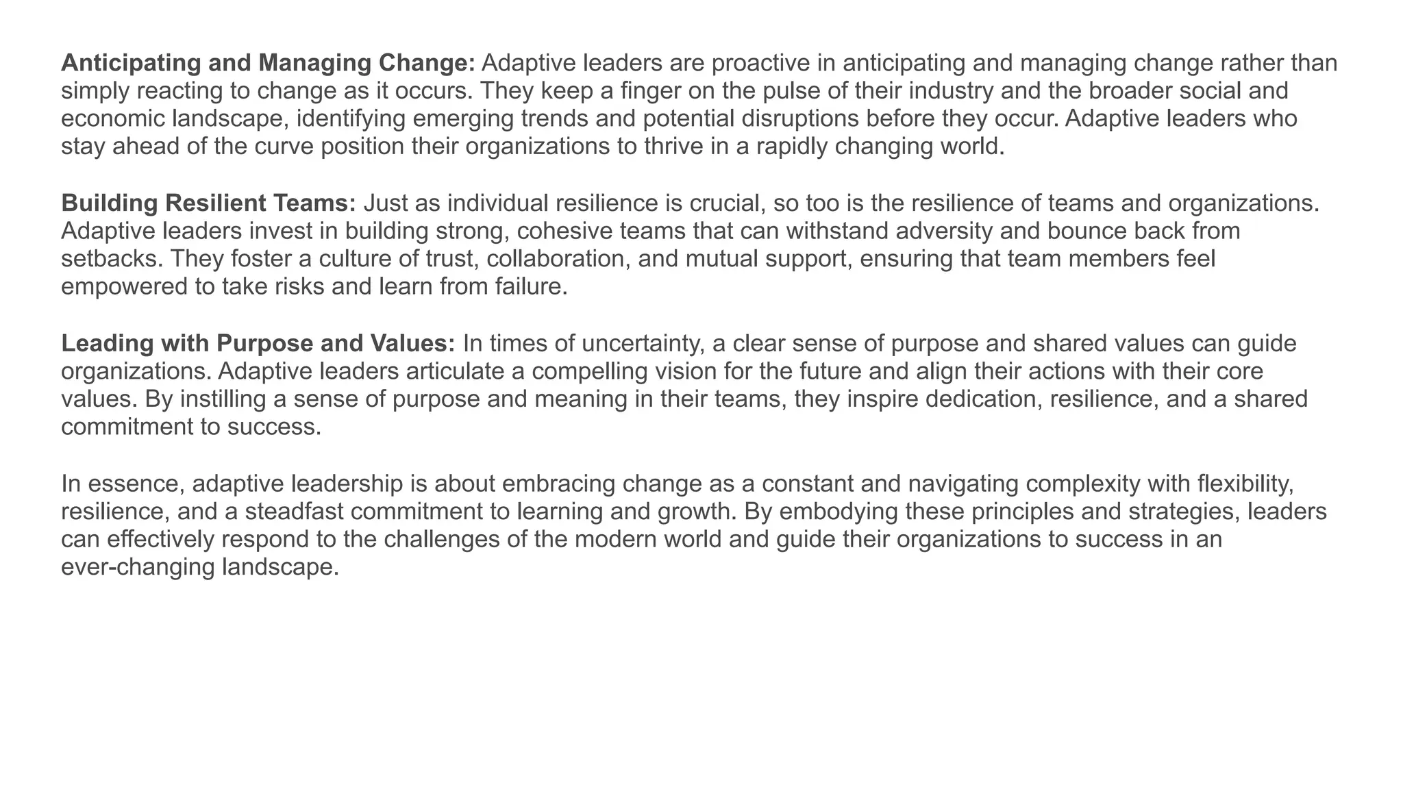 Adaptive Leadership Responding to Complex Challenges with Flexibility ...