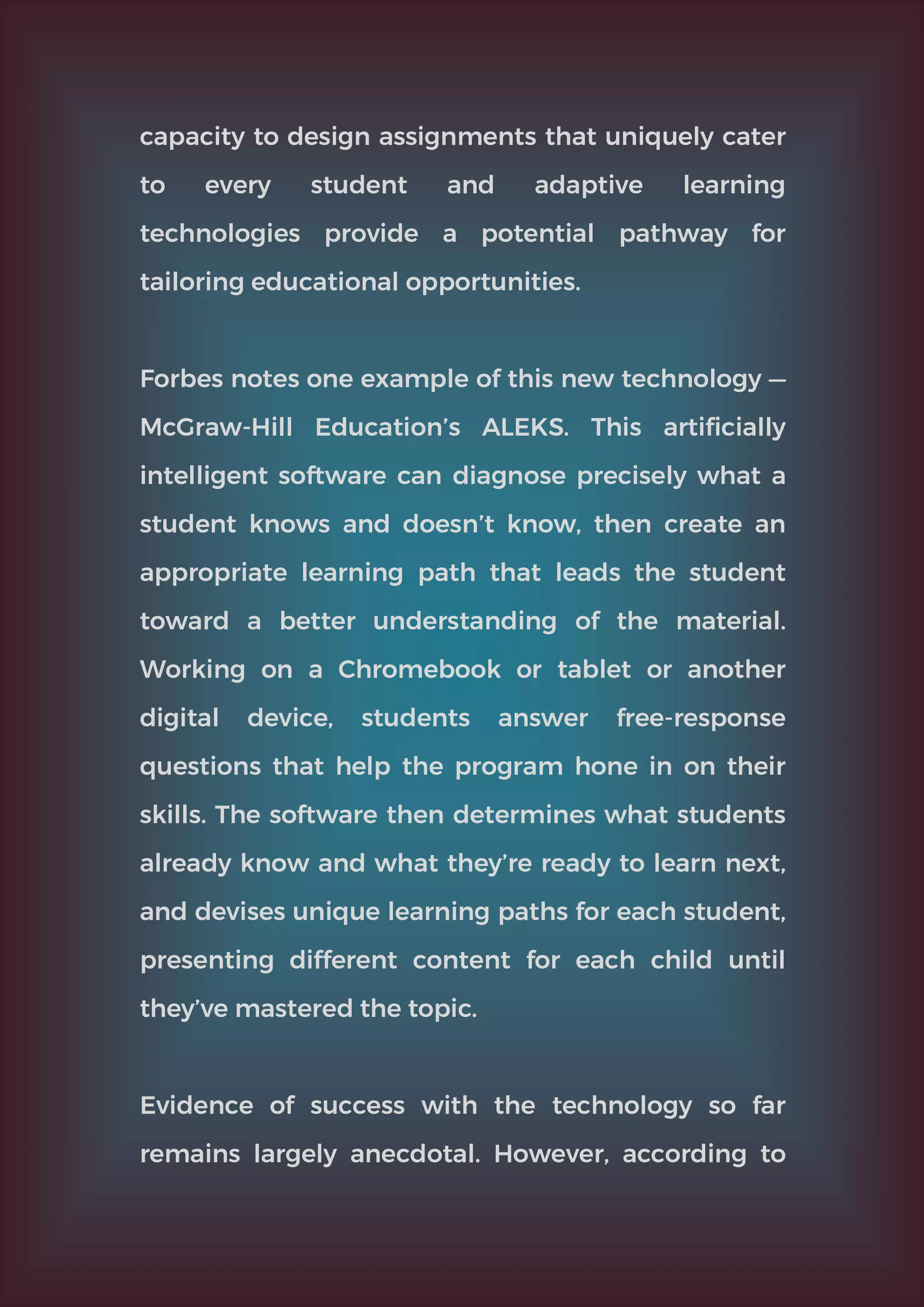 Adaptive learning | PDF