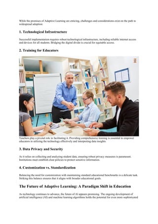 Adaptive Learning: Revolutionizing Education in the Digital Age | PDF