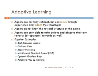 Adaptive Learning In Games | PDF
