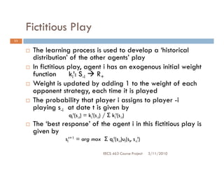 Adaptive Learning In Games | PDF