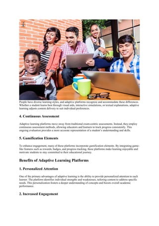Adaptive Learning Platforms: Revolutionizing Education for Individual ...