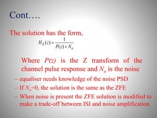 Adaptive linear equalizer | PPTX