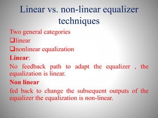Adaptive linear equalizer | PPTX