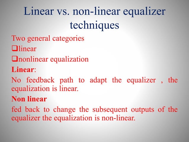 Adaptive linear equalizer | PPTX
