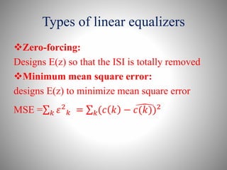 Adaptive linear equalizer | PPTX