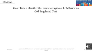 AdaptiveLLM: A Framework for Selecting Optimal Cost-Efficient LLM for Code-Generation Based on ...