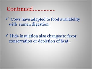 Adaptive mechanism of exotic cattle2 | PPT