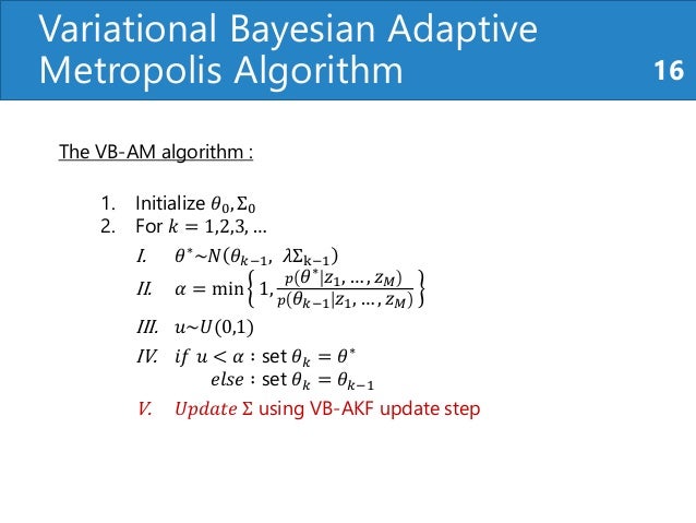 論文紹介 Adaptive Metropolis Algorithm Using Variational Bayesian