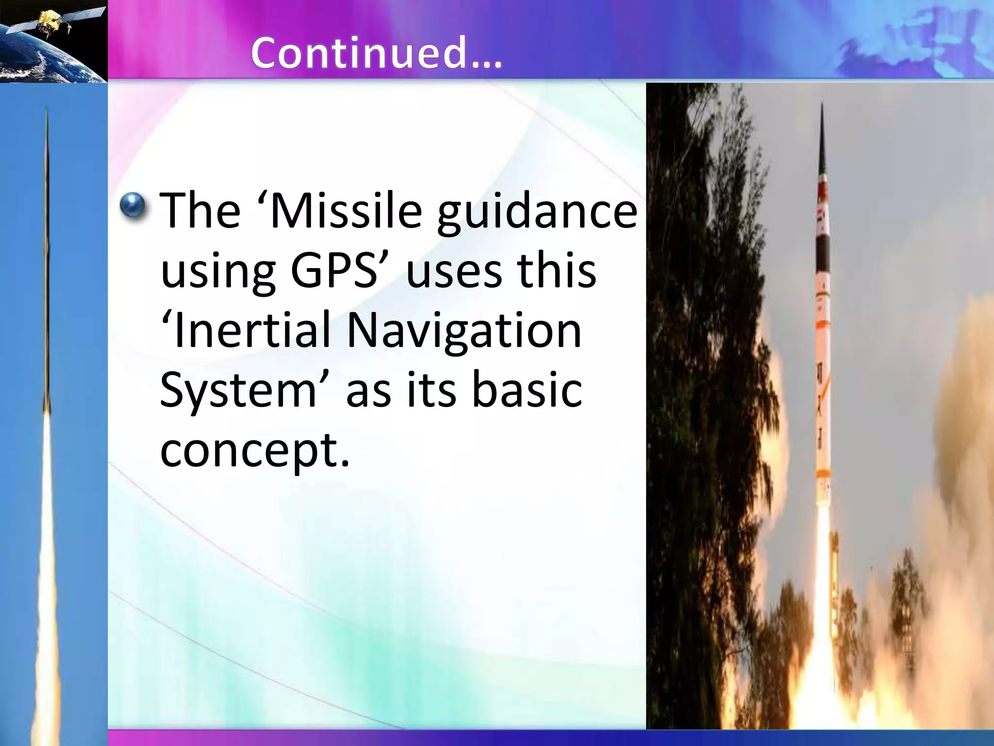 Adaptive missile guidance using gps ppt | PPTX