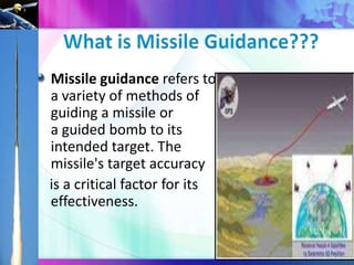 Adaptive missile guidance using gps ppt | PPTX