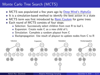 Adaptive Multistage Sampling Algorithm: The Origins of Monte Carlo Tree Search | PPT