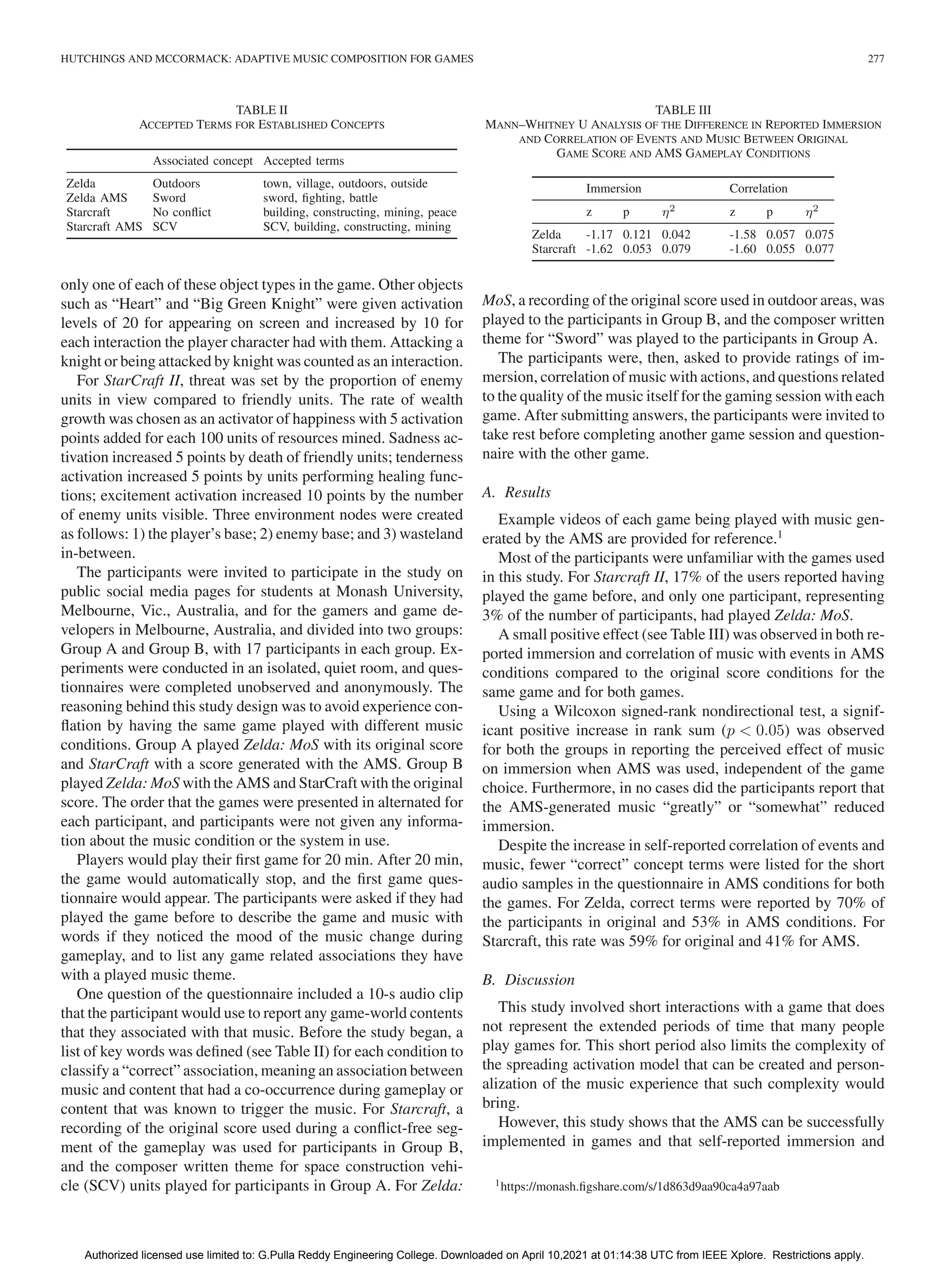 Adaptive music composition for games | PDF