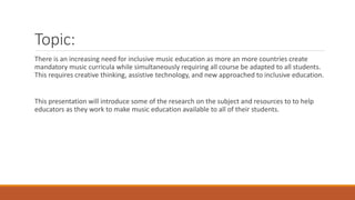 Adaptive music education | PPTX