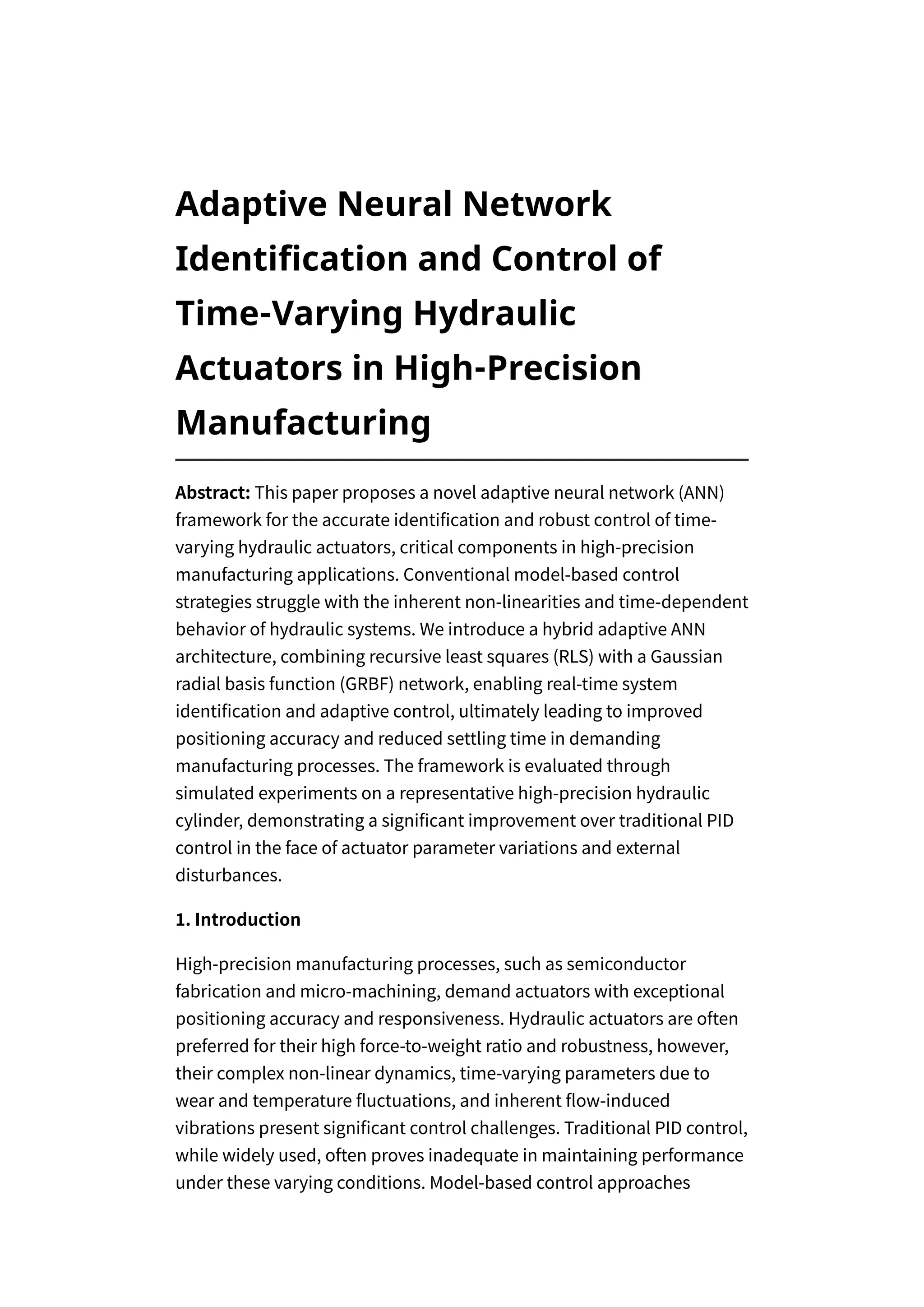 Adaptive Neural Network Identification and Control of Time-Varying ...