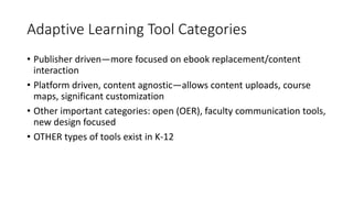 Adaptive Learning and IMS Global standards | PPT
