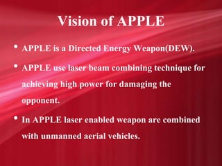 Adaptive photonic phase locked elements(apple) ppt | PPTX