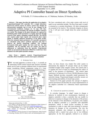 Adaptive pi based on direct synthesis nishant | PDF