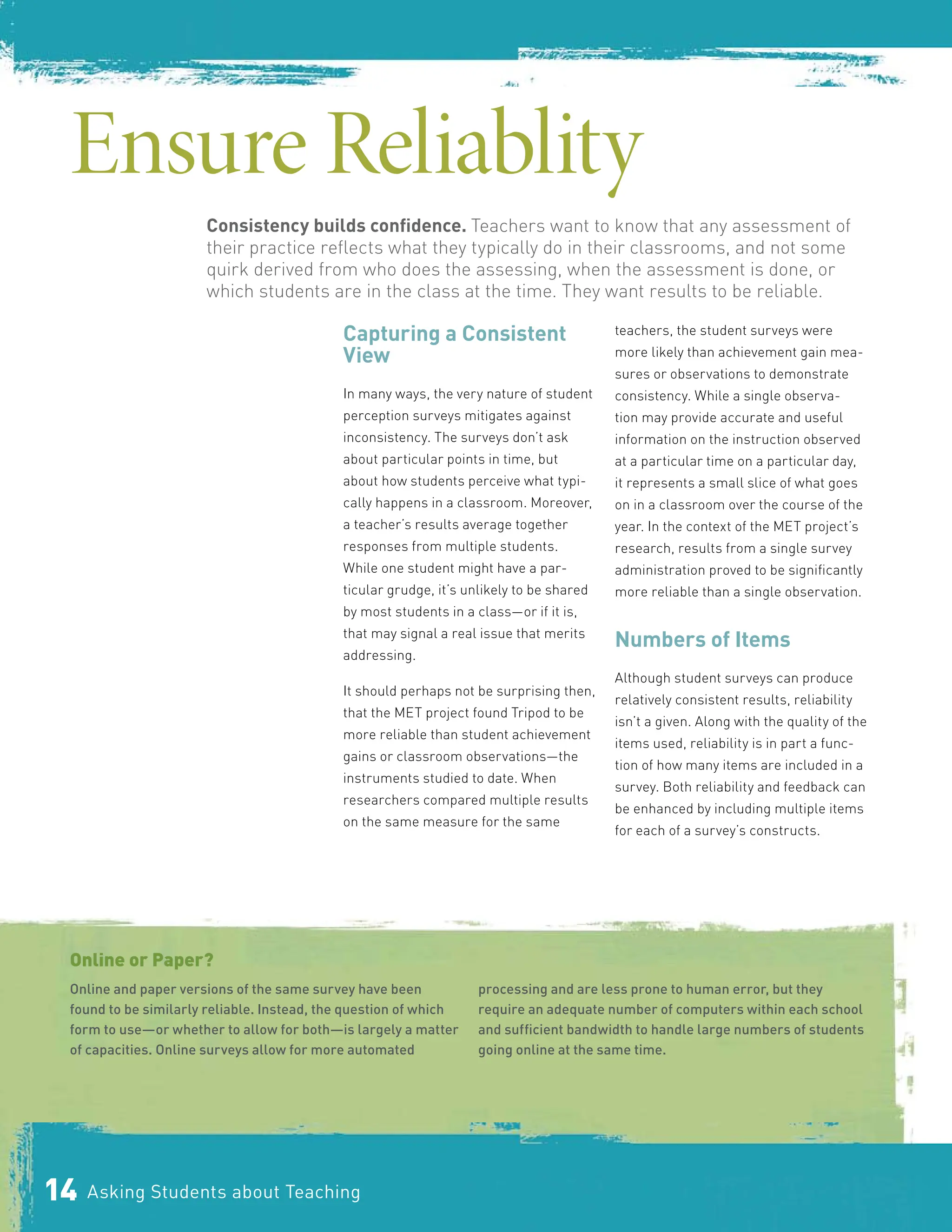 Adaptive Questionnaire for Teaching Survey | PDF