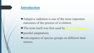 Adaptive Radiations | PPTX