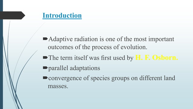 Adaptive Radiations | PPTX | Genetics | Science