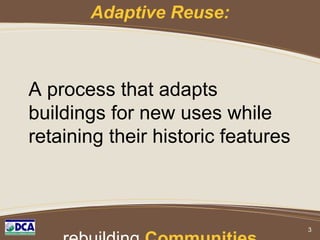 Adaptive Reuse and Entrepreneurship | PPT
