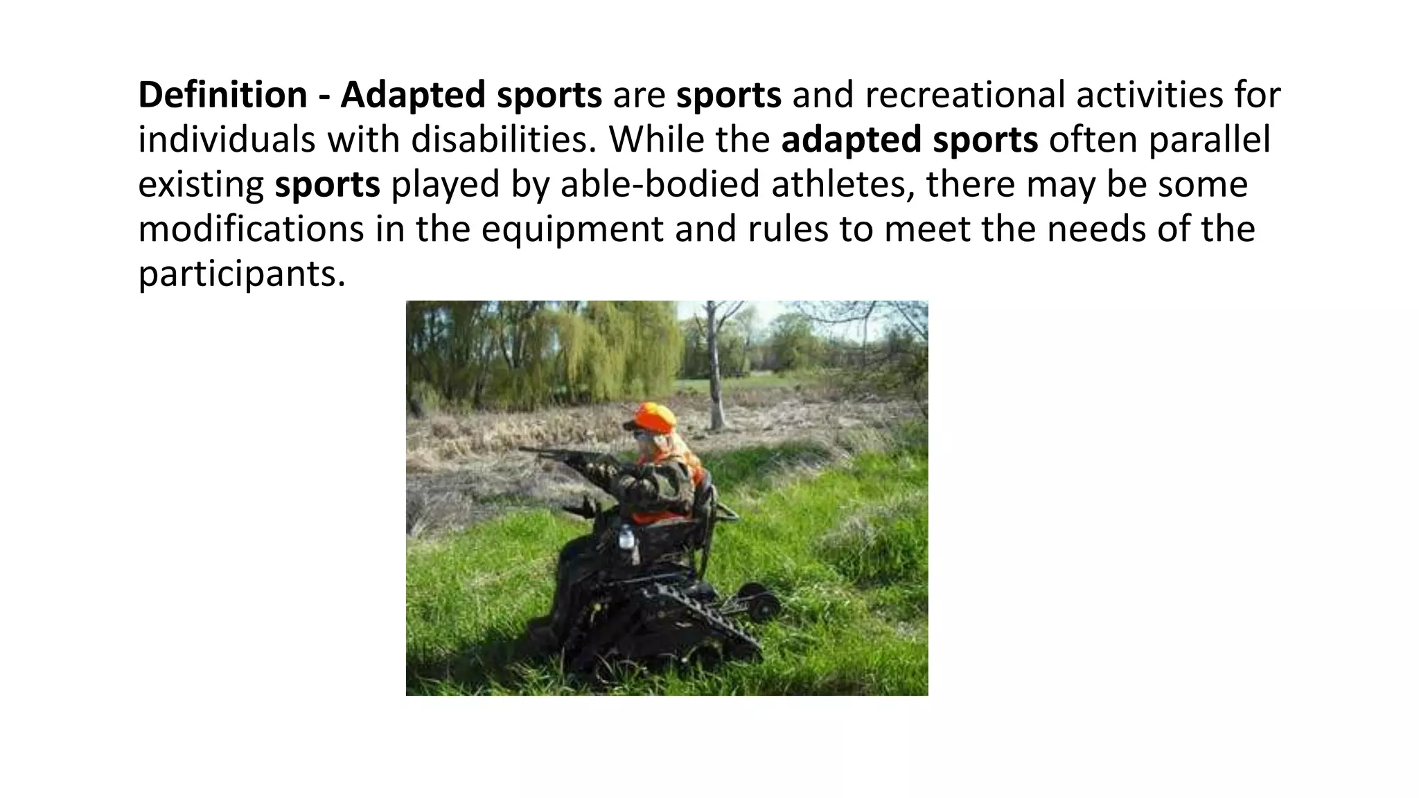 Adaptive sports - A Primer and Tips for Success | PPT