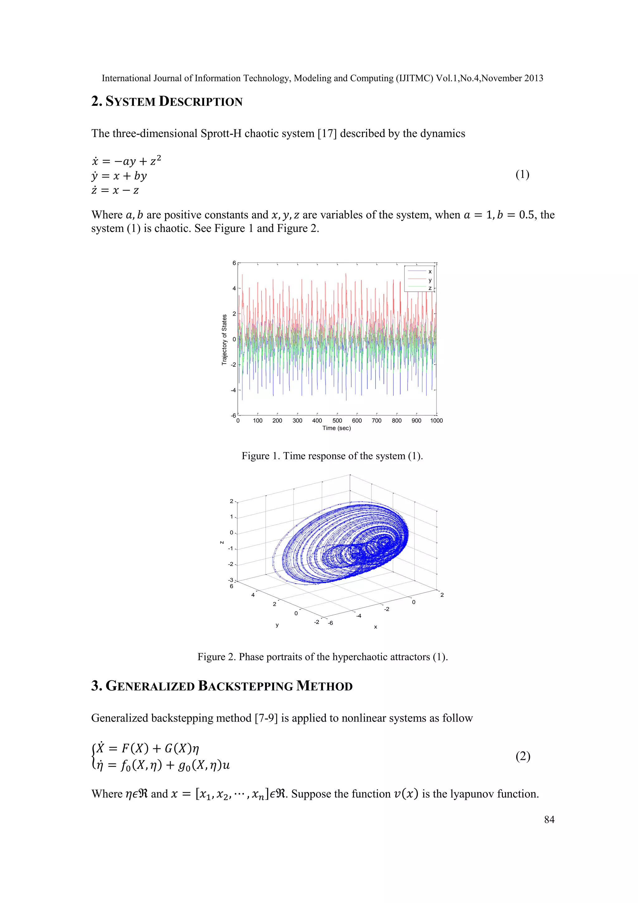 Adaptive tracking control of sprott h system | PDF