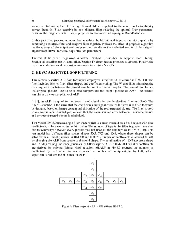 Adaptive Trilateral Filter for In-Loop Filtering | PDF