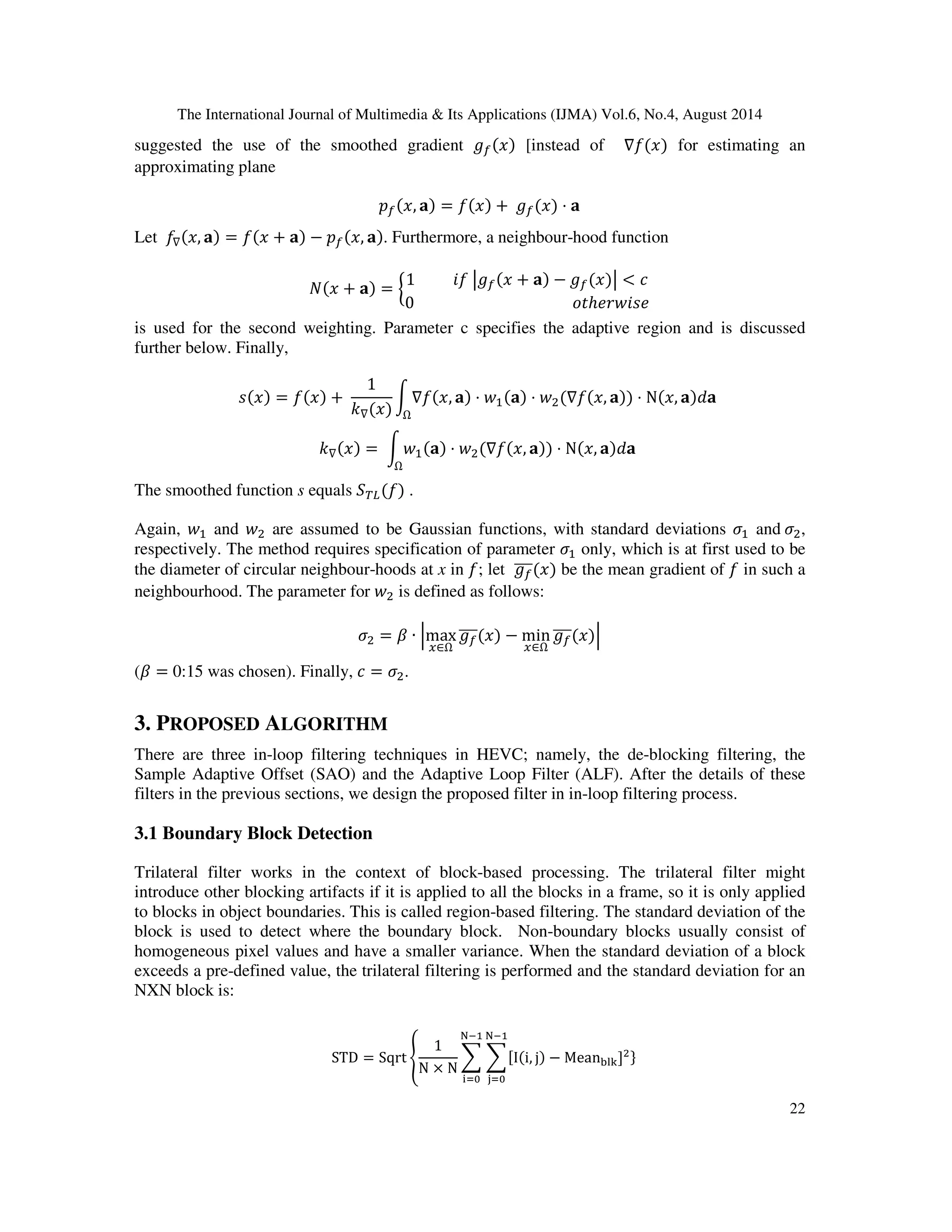 Adaptive trilateral filter for hevc standard | PDF