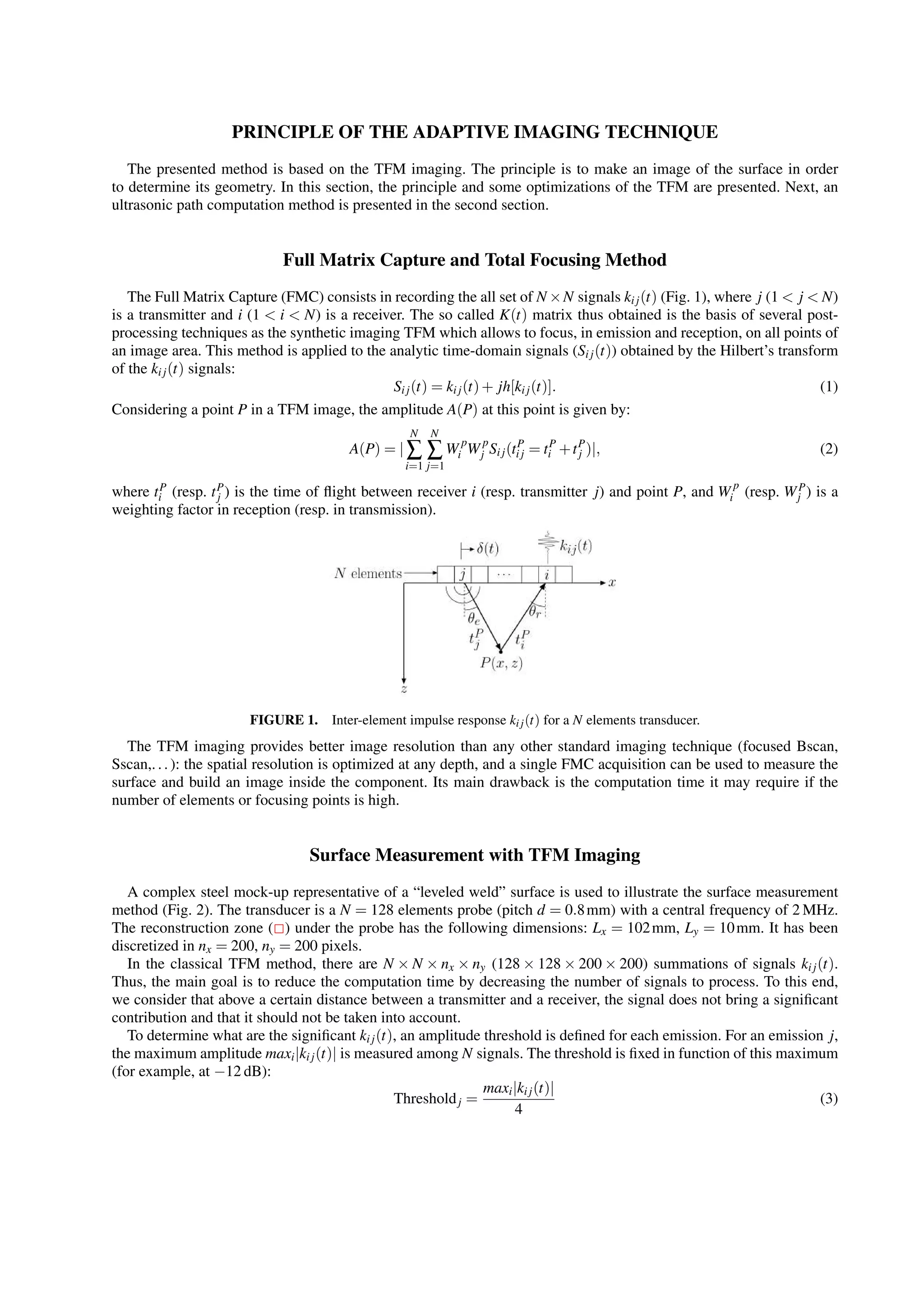 Adaptive ultrasonic imaging with the total focusing method | PDF | 3-D Graphics | Computer ...