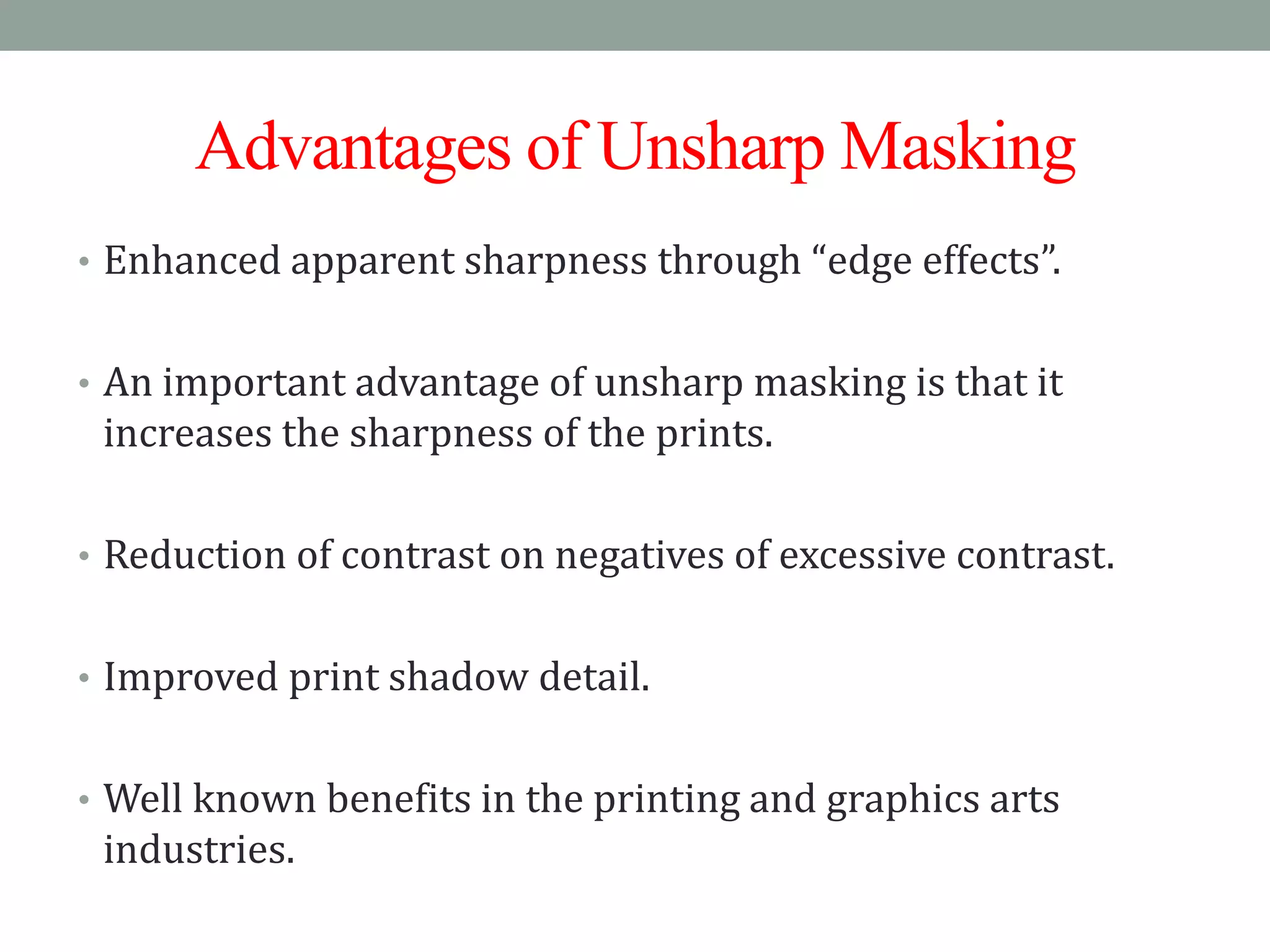 Adaptive unsharp masking | PPT