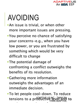 Adaptive us conflict management potrait | PPTX | Business | Business ...