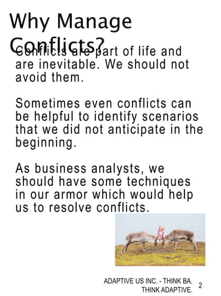 Adaptive us conflict management potrait | PPTX | Business | Business ...