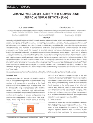 ADAPTIVE WING AEROELASTICITY CFD ANALYSIS USING ARTIFICIAL INTELLIGENCE ...