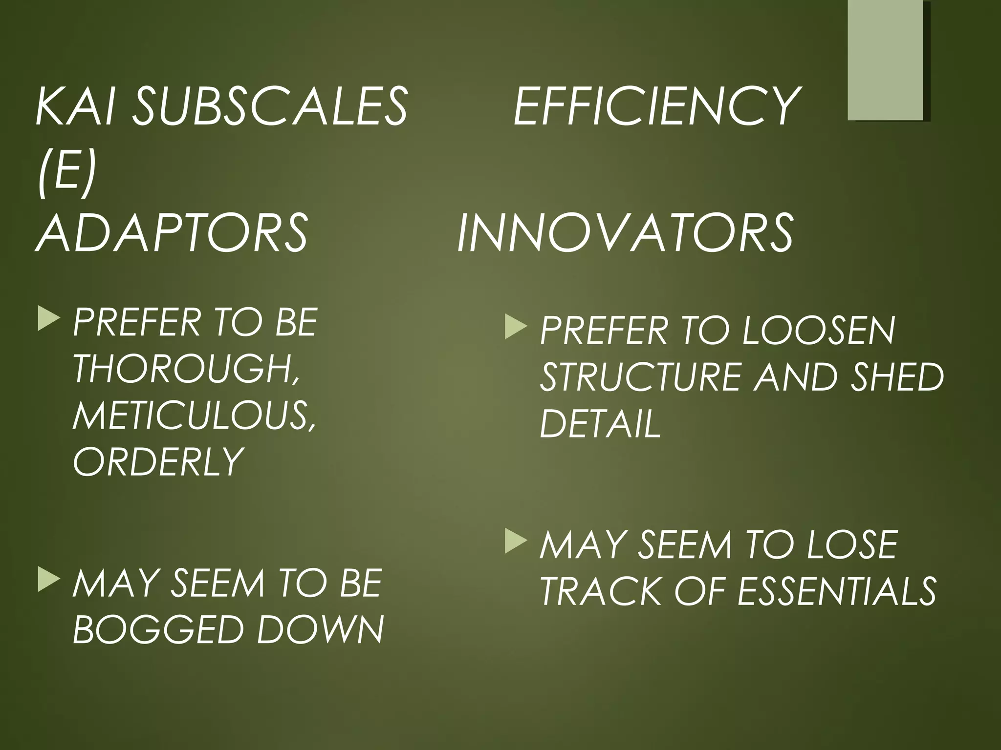 Adaptor and Innovator | PPT