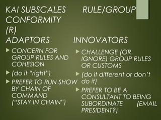 Adaptor and Innovator | PPT
