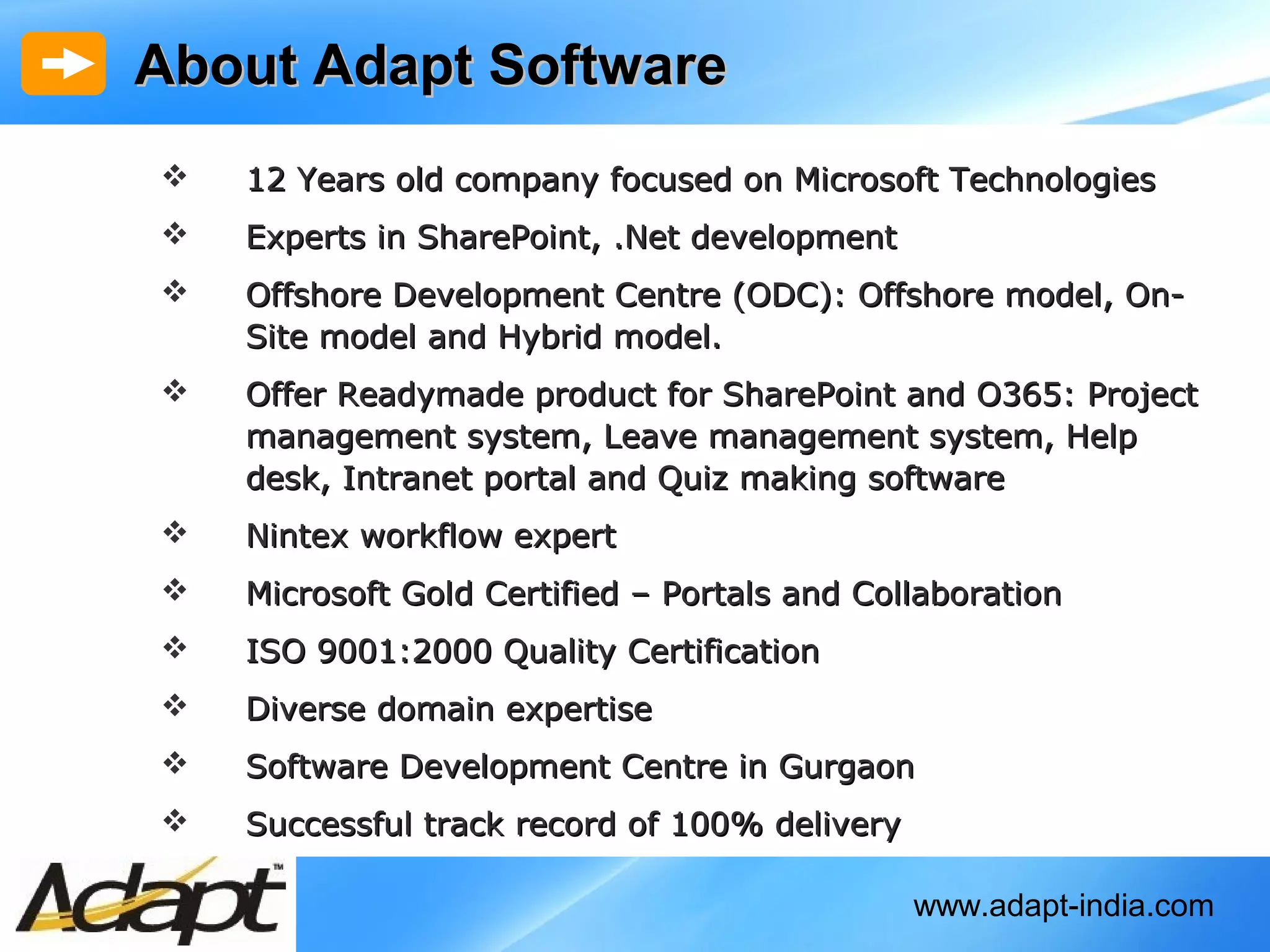 Adapt software introduction jan2017 | PPT