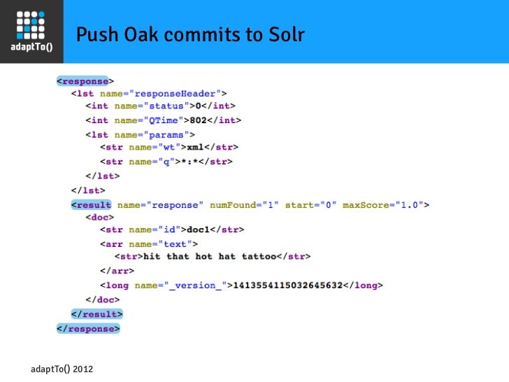 Oak / Solr integration