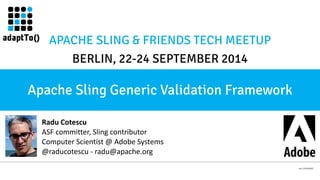 Apache Sling Generic Validation Framework | PDF