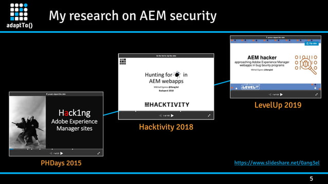 Securing AEM webapps by hacking them | PPT