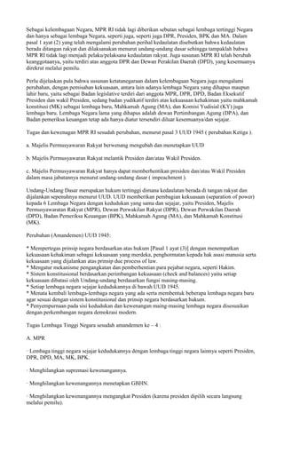 Adapun perbedaan kelembagaan dan tugas kenegaraaan sebelum dan sesudah amandemen ke | DOCX