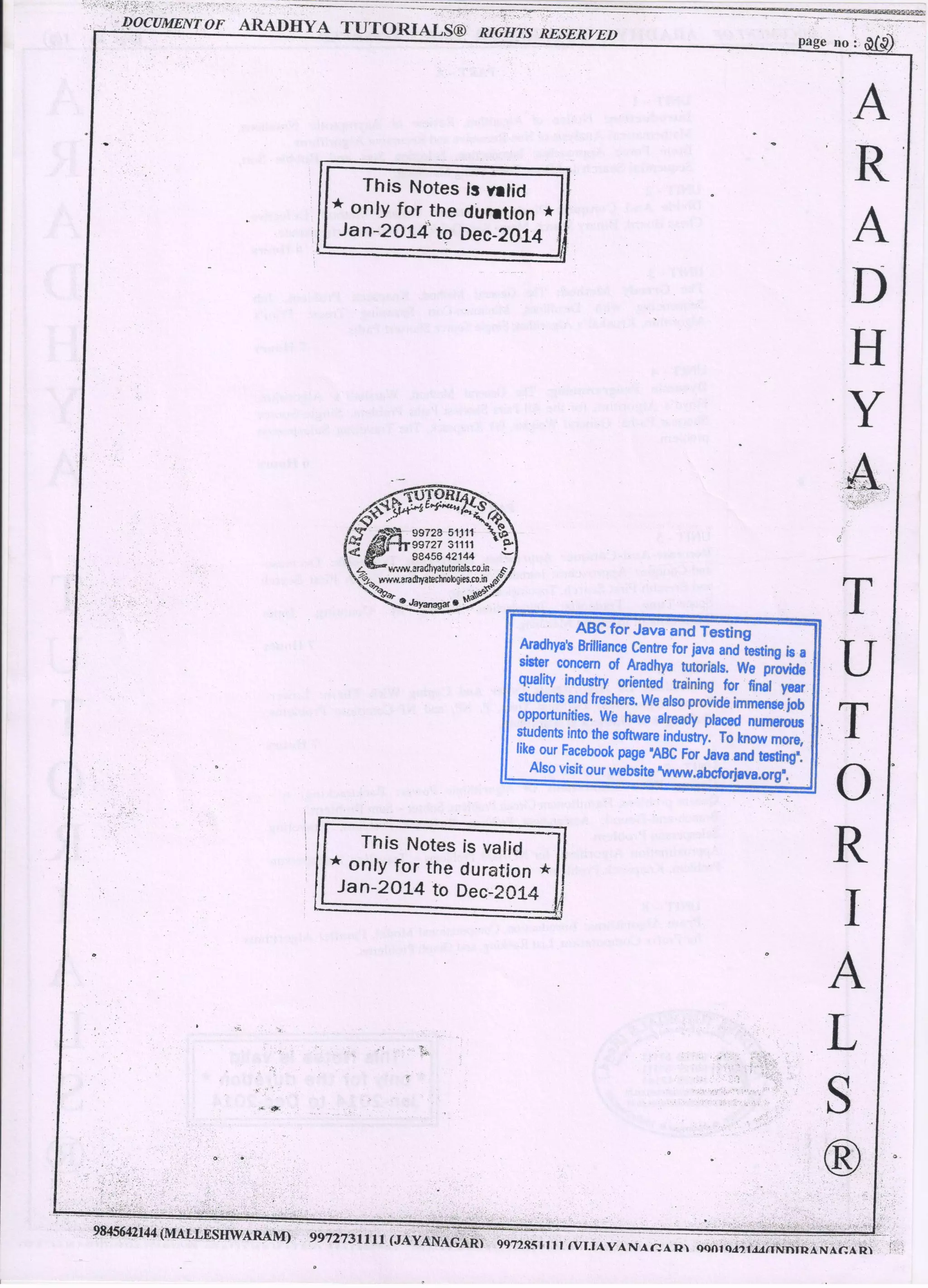 Ada question paper | PDF