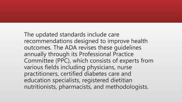 ADA Releases 2025 Standards of Care for Diabetes | PPTX