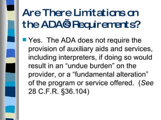 Ada Rights In Health Care | PPT