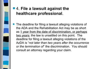 Ada Rights In Health Care | PPT