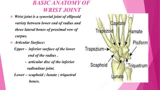 Biomechanics of wrist joint | PPTX