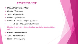 Biomechanics of wrist joint | PPTX